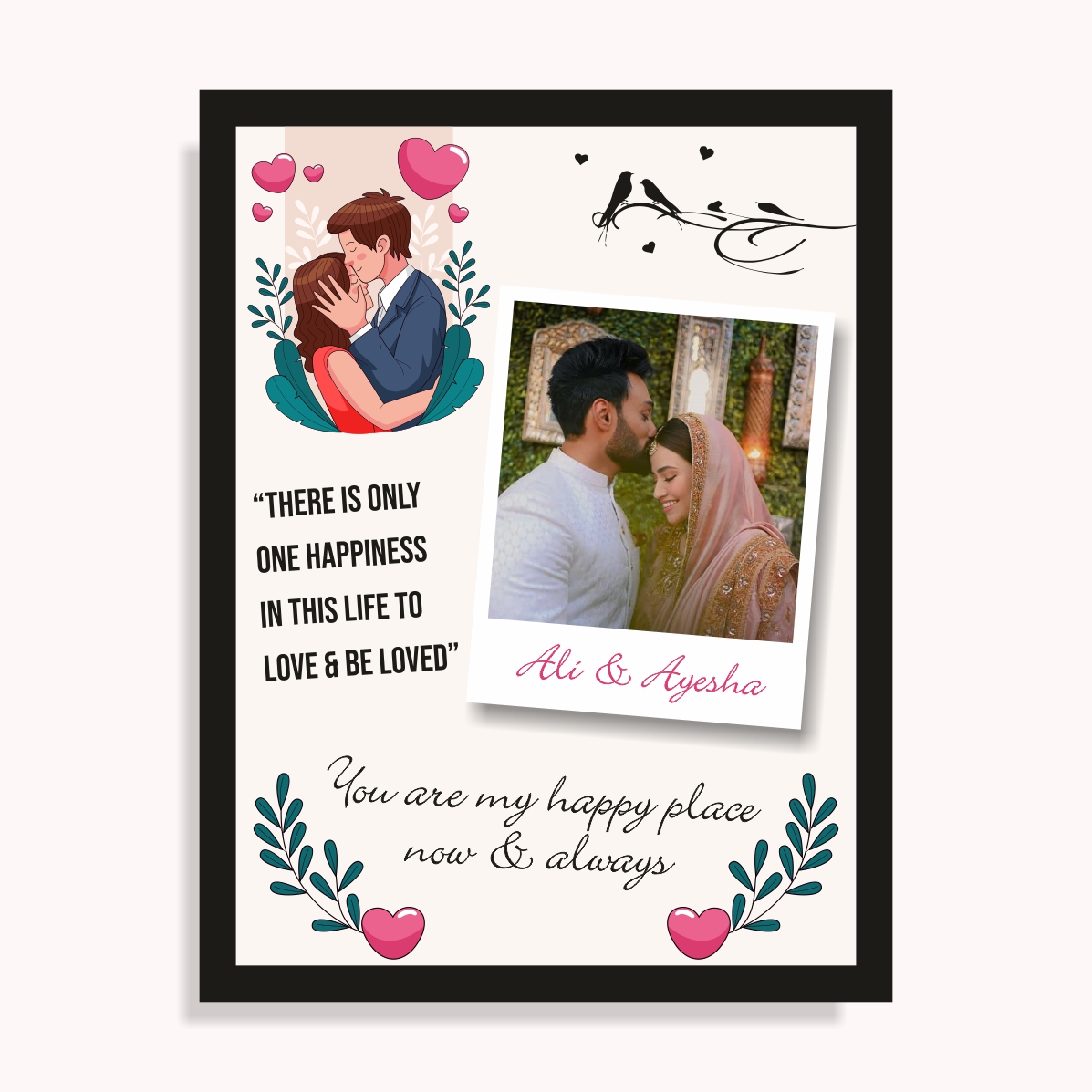 Love Birds Frame 💞 – Creative Gifts